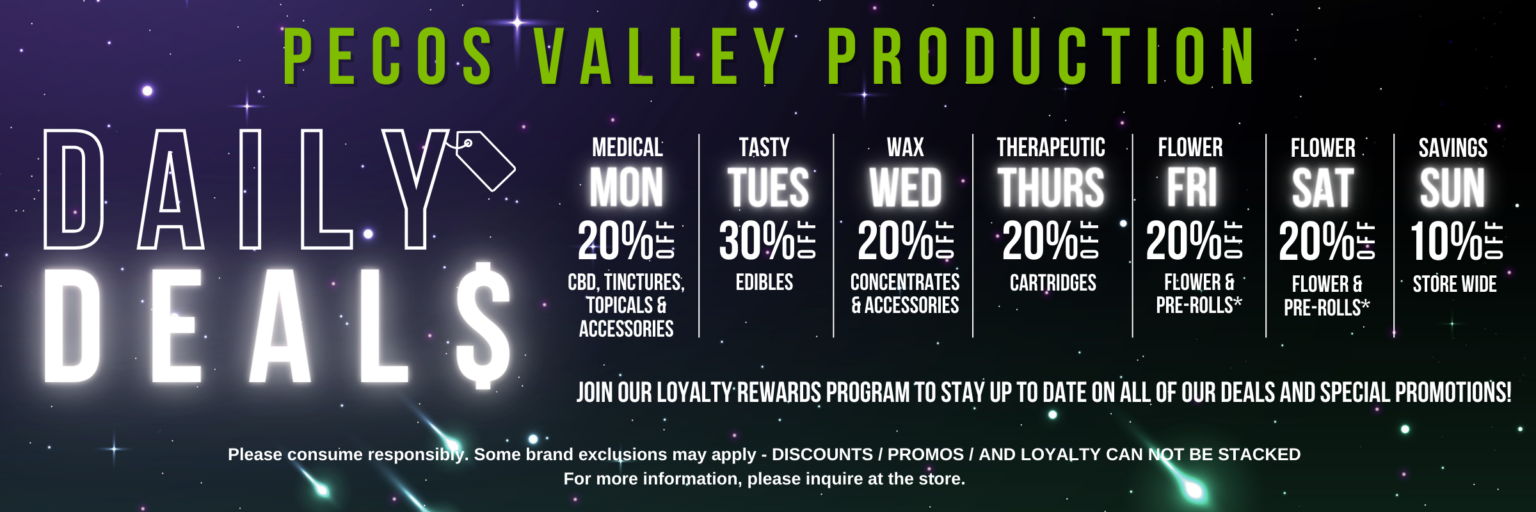 Dispensary Deals in New Mexico | Pecos Valley Production